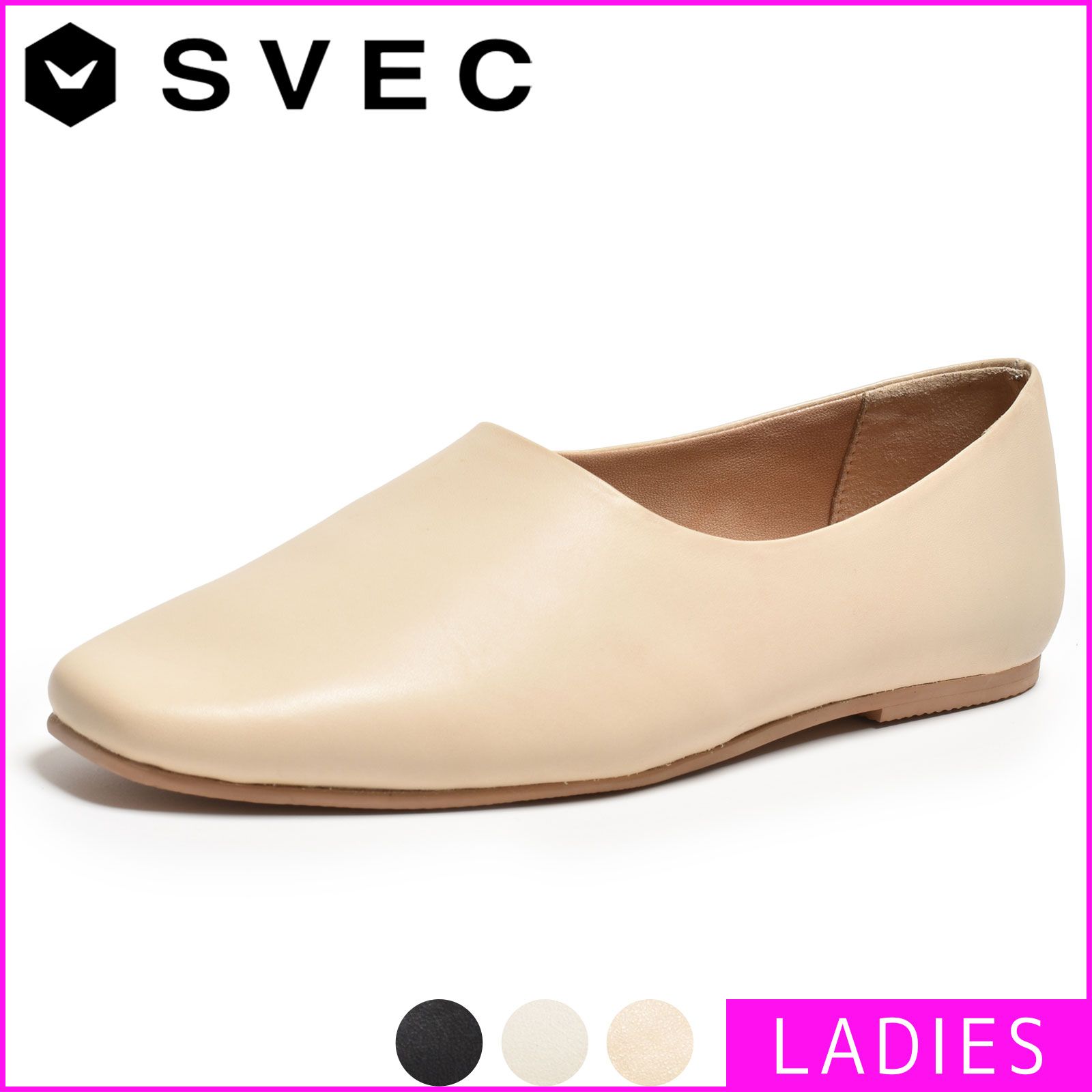 【新品】 スリッポンシューズ レディース スリッポン ローヒール ぺたんこ スクエアトゥ パンプス 痛くない 本革 おしゃれ 軽量 シンプル 上品 靴 シューズ 22.5 23 23.5 24 ...