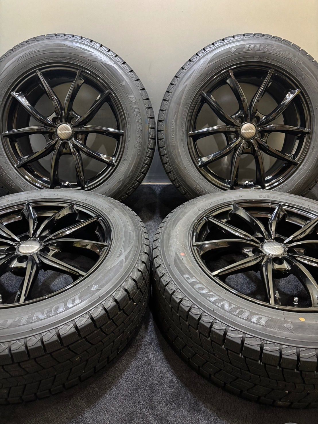 ★235/60R18 DUNLOP/WINTER MAXX SJ8+ 23年製 EUROTECH 18インチ 8J +42 108 5H ...