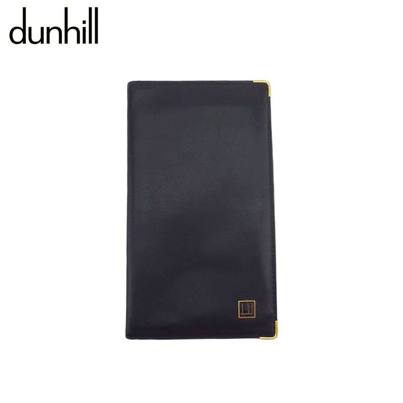 【BIGお買い物ラリー★30%OFFセール中】ダンヒル Dunhill カードケースロゴプレート ブラック ゴールド レディース 中古 ダンヒル Dunhill カードケース ロゴプレート ブラック ゴールド