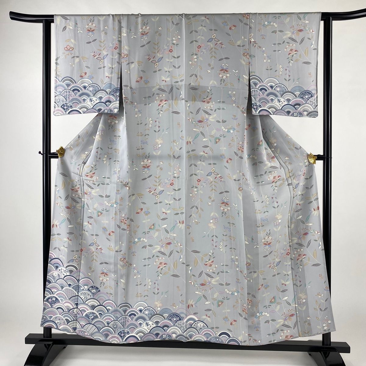 平和屋着物○訪問着 紬地 霞文 正絹 逸品 CAAS8768vf