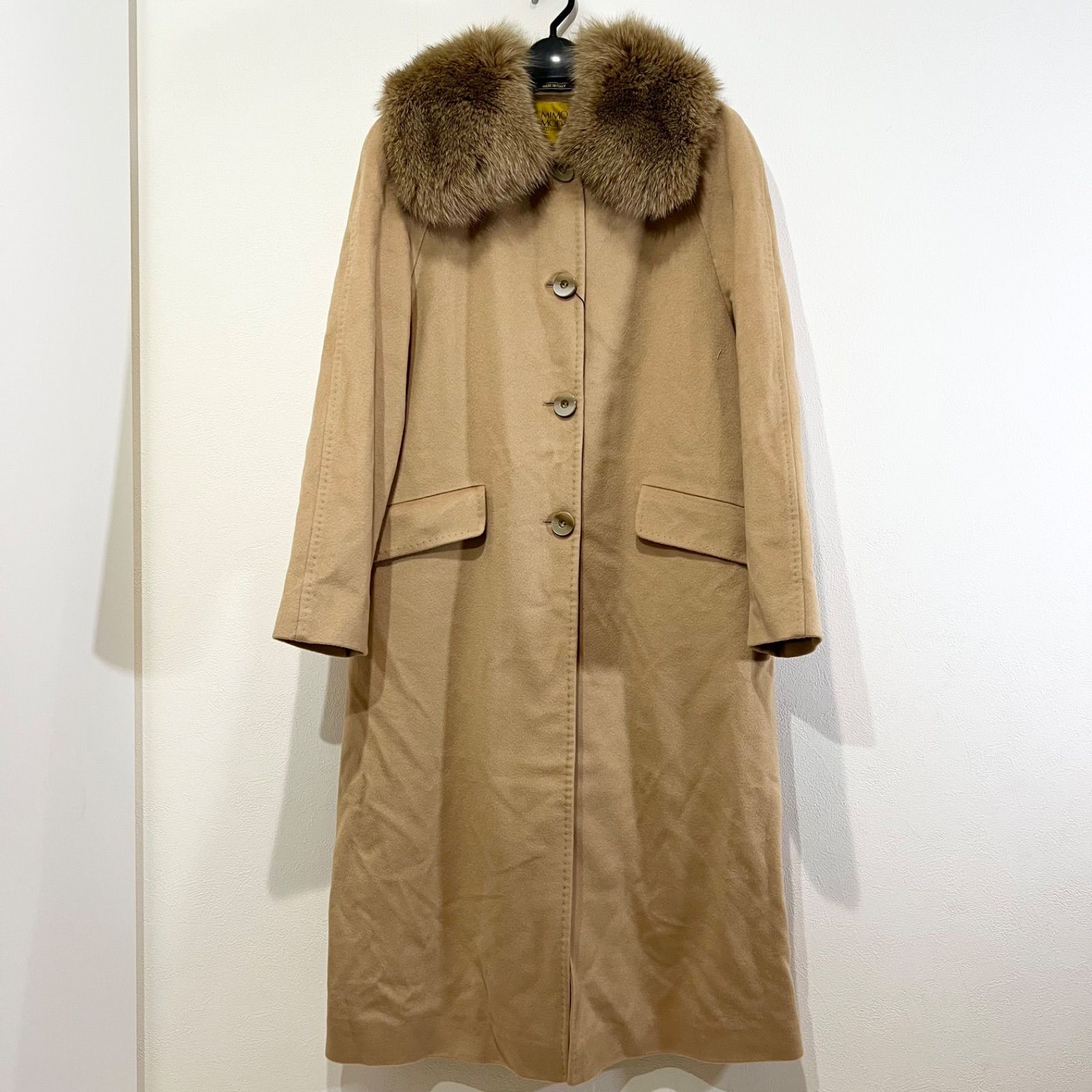 Z1085【タグ付き美品】MIMO MODA ミモモーダ カシミヤ100 ベルト付き コート ベージュ レディース サイズ40 - メルカリ