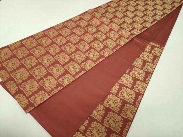 平和屋着物○六通柄袋帯 名物裂 花兎 正絹 逸品 DAAU6000ps - メルカリ