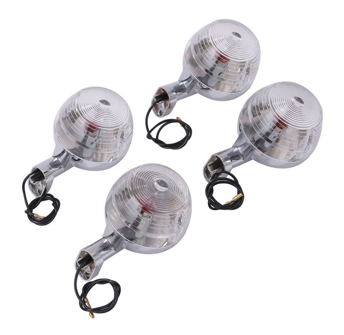 バイク ウインカー 4個セット フラット タイプ ダックス シャリー カブ CB50 C50 C70 ウィンカー クリアー レンズ カスタム パーツ 社外品 - メルカリ