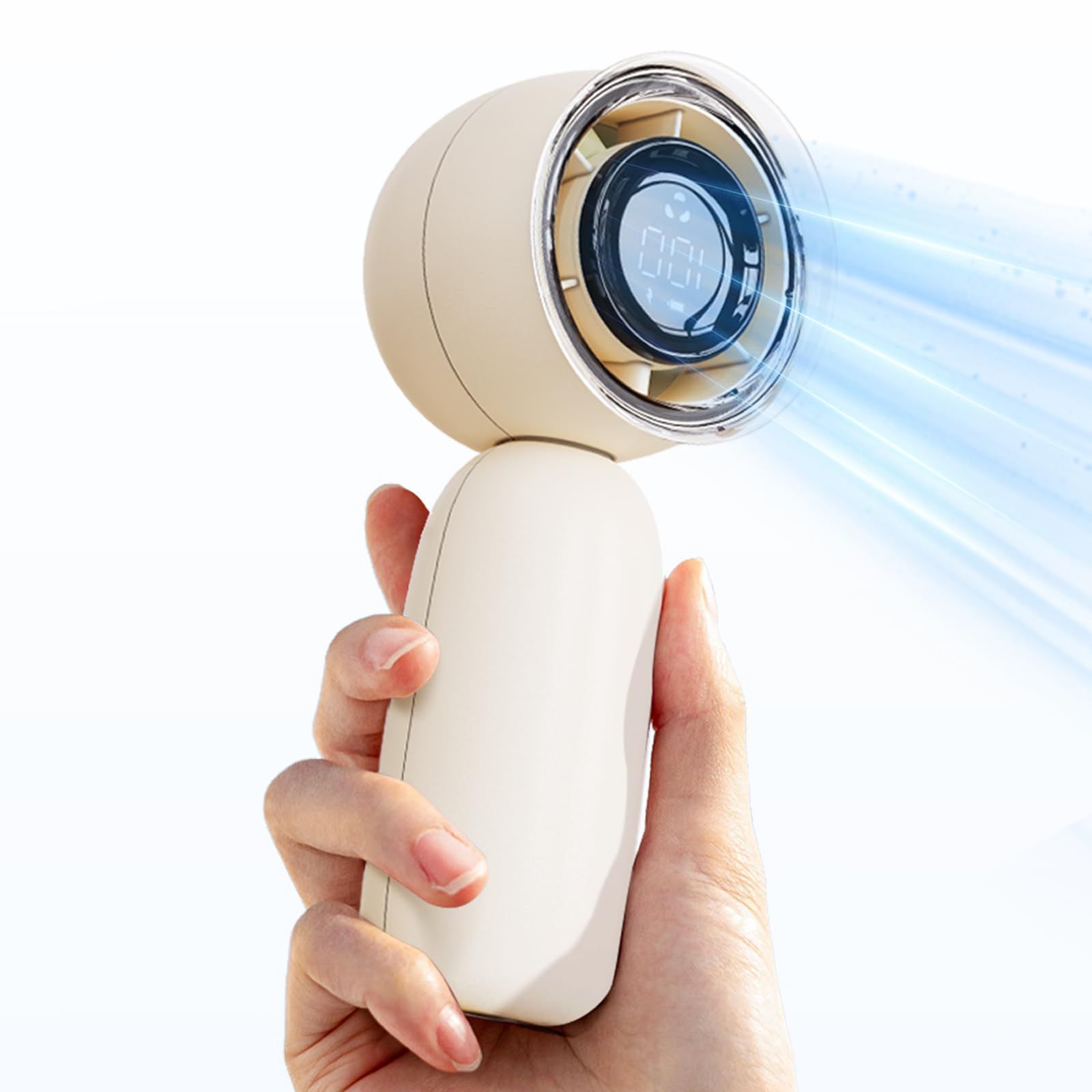 【数量限定】半導体led表示機能 卓上扇風機 3000mAhバッテリー Type-c充電式 5段階風量/無段風速 熱中症対策 可愛い 高速強風 ...