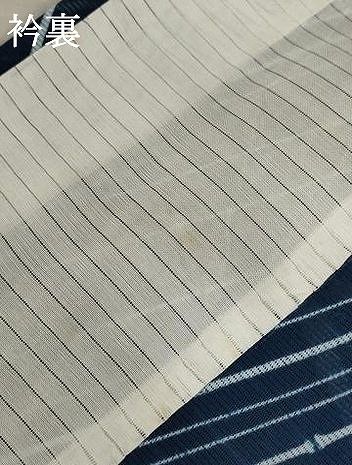 平和屋着物＊夏物 小紋 絽 笹の葉文様 洗える着物 AABB0491st