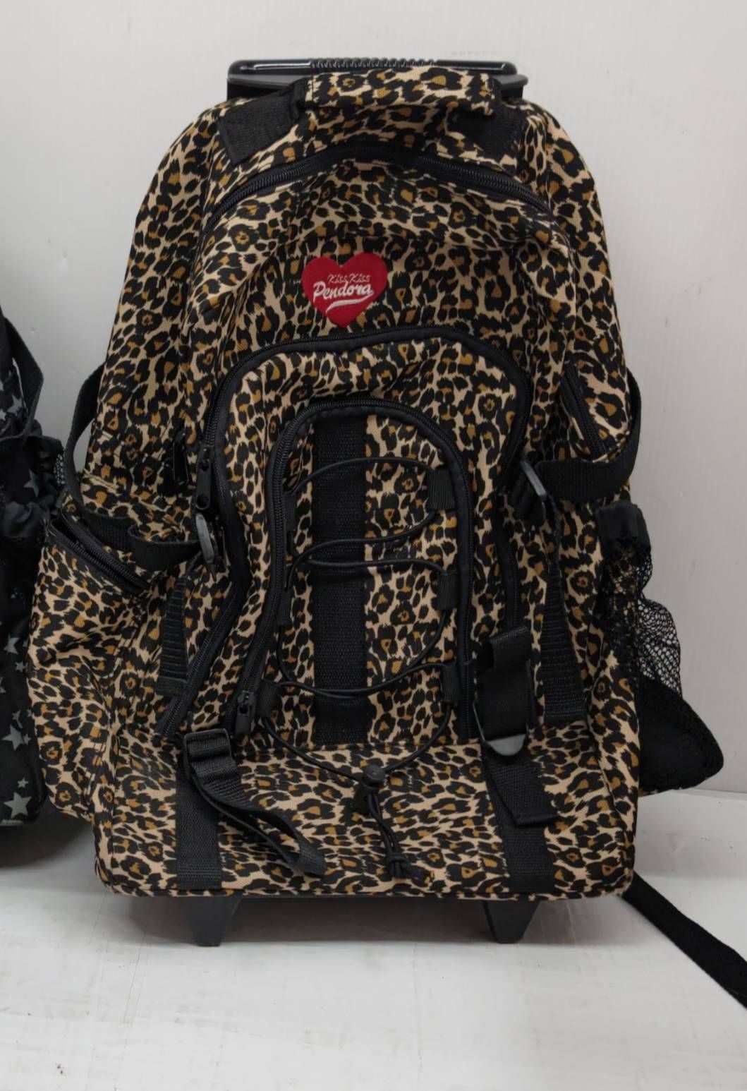 h59988 kisskiss リュックキャリーカート 2way ヒョウ柄 小旅行 - メルカリ