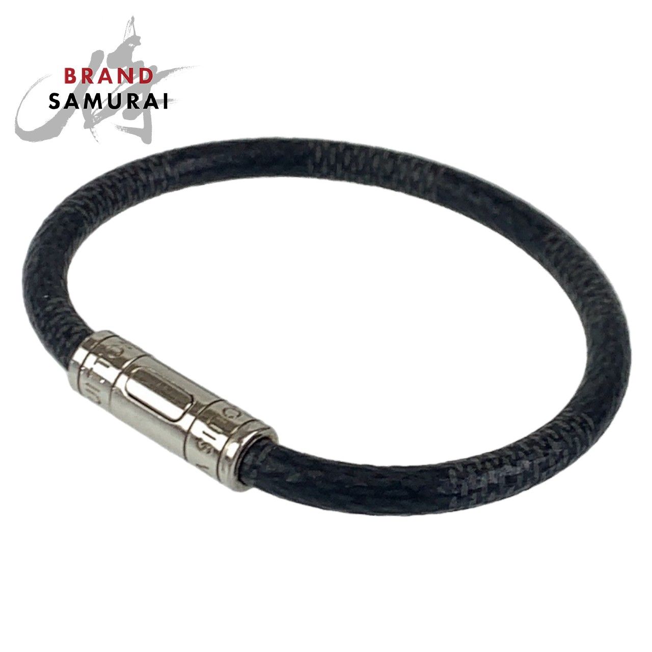 LOUIS VUITTON ルイヴィトン ダミエ グラフィット ブラスレ キープイット ブラック 黒 シルバー ダミエグラフィットキャンバス ...