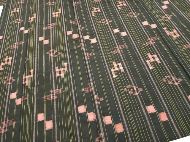 平和屋着物▽本場琉球紬 単衣 手織 正絹 逸品 AAAZ1512fy