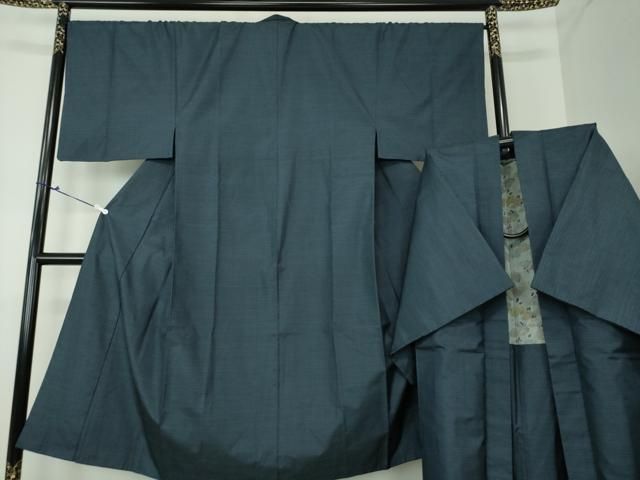 平和屋着物○男性 本場大島紬 アンサンブル 長羽織 亀甲柄 正絹 逸品