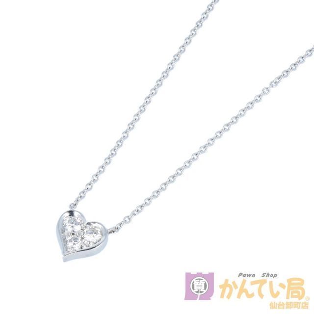 【Tiffany&Co.】ティファニー センチメンタルハート ネックレス ハート 3Pダイヤ ダイヤモンド Pt950 プラチナ 3.1g ジュエリー 宝石 レディース プレゼント用 贈答用 ...