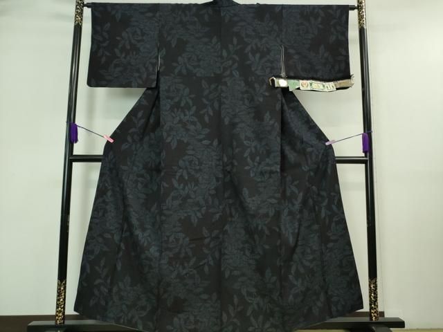 平和屋着物○本場結城紬 重要無形文化財 千草色 正絹 逸品 DAAV8538tw