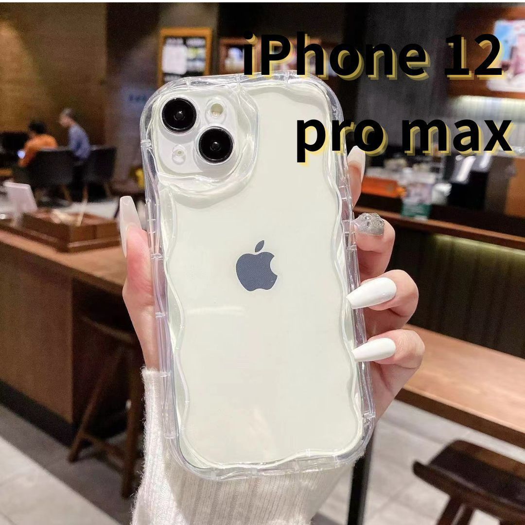 [ショップス]iPhone12 pro max スマホケース なみなみ クリア シンプル 軽量 おしゃれ かわいい 透明 E027 E - メルカリ