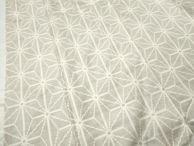 平和屋着物○本場大島紬 白大島 7マルキ 麻の葉文様 正絹 逸品