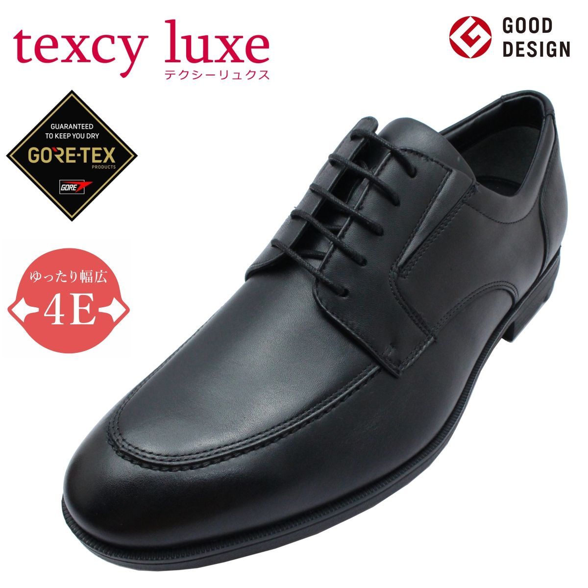 asics texcy luxe メンズ GORE-TEX ビジネスシューズ テクシーリュクス 幅広4E 本革 ゴアテックス 防水タイプ アシックス商事 TU-8006 ブラック - メルカリ
