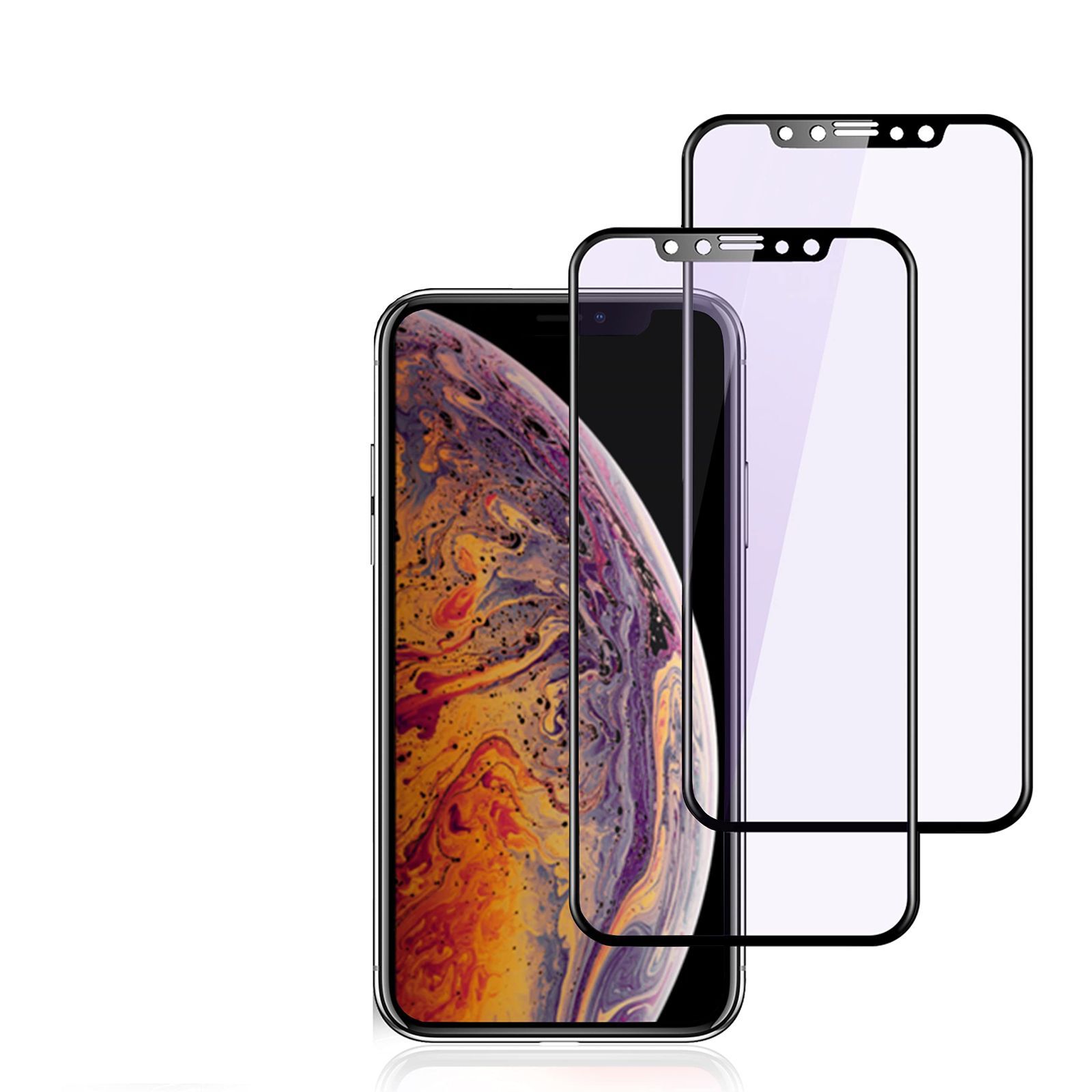 【数量限定】ブルーライトカット 全面 iPhoneX 強化ガラス 日本製旭硝子ガラス採用 ガラスフィルム iPhone10 フィルム 3Dタッチ 液晶保護 全面保護 【次世代 炭素繊維ソフト ...