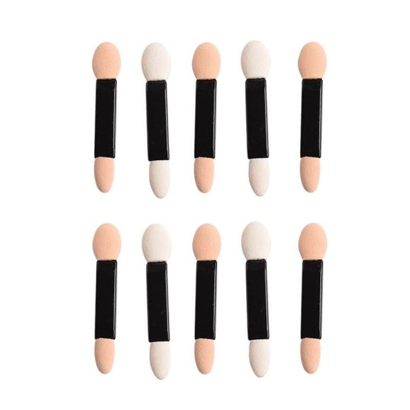 YFFSFDC 100本入りブラック アイシャドウブラシダブル スポンジチップ 使い捨て メイクブラシ アイシャドーブラシ 化粧ツール (肌色) - メルカリ