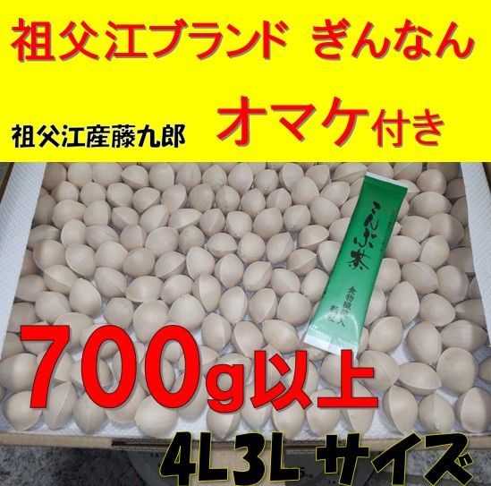 脅威の大粒！ 4L+3L 700g 祖父江銀杏ぎんなん ネコポス満タン オマケ付き - メルカリ
