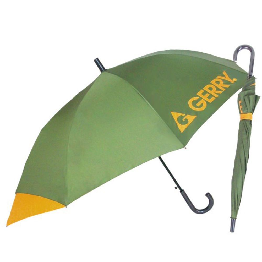 ☆ カーキxオレンジ ☆ GERRY KIDS バックプロテクション長傘 55cm GERRY ジェリー 長傘 キッズ 55cm 傘 かさ カサ アンブレラ ジャンプ傘 ワンタッチ傘 子供用傘 ...