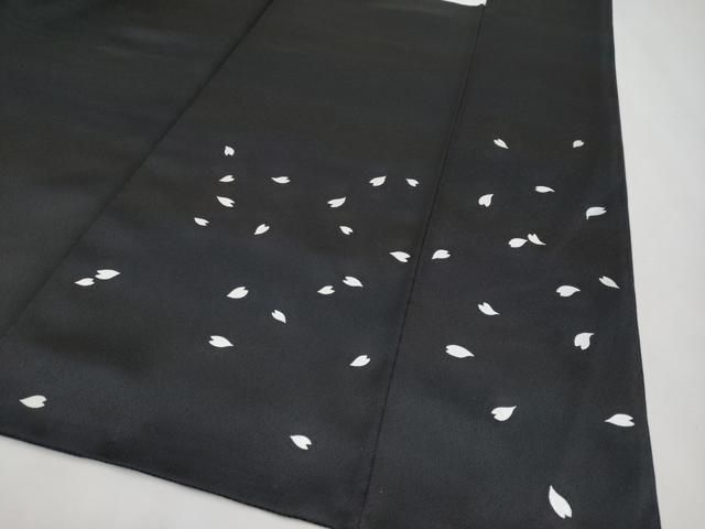 平和屋本店□極上 訪問着 枝垂れ桜文 黒地 金銀彩 逸品 CYAA3027s5