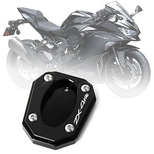 ブラック ZX-4RR CNCモーターサイクルキックスタンドフットサイドスタンドFor カワサキ ZX-4R ZX-4RR ZX4R ...