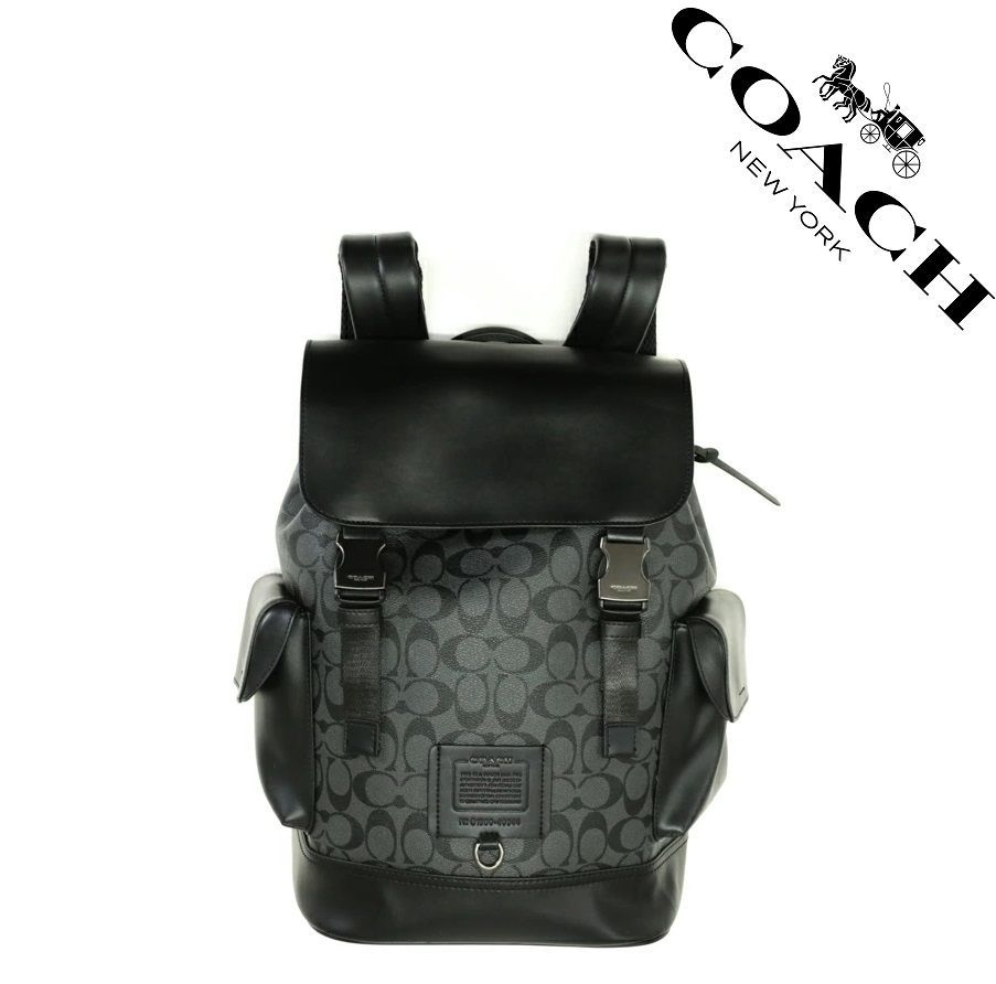 【COACHバッグ】COACH コーチバッグ バックパック 40344 チャコール×ブラック リュックサック A4対応 大きいサイズ 大きい ...