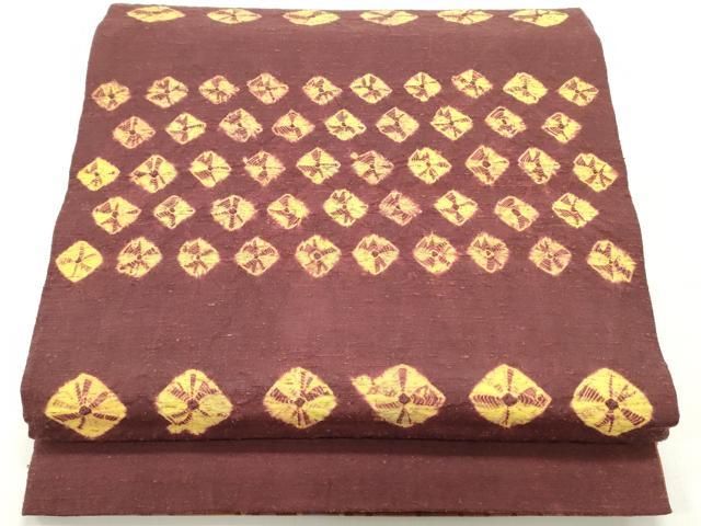 平和屋着物○両面 全通柄袋帯 紬地 雲絞り 正絹 逸品 未使用