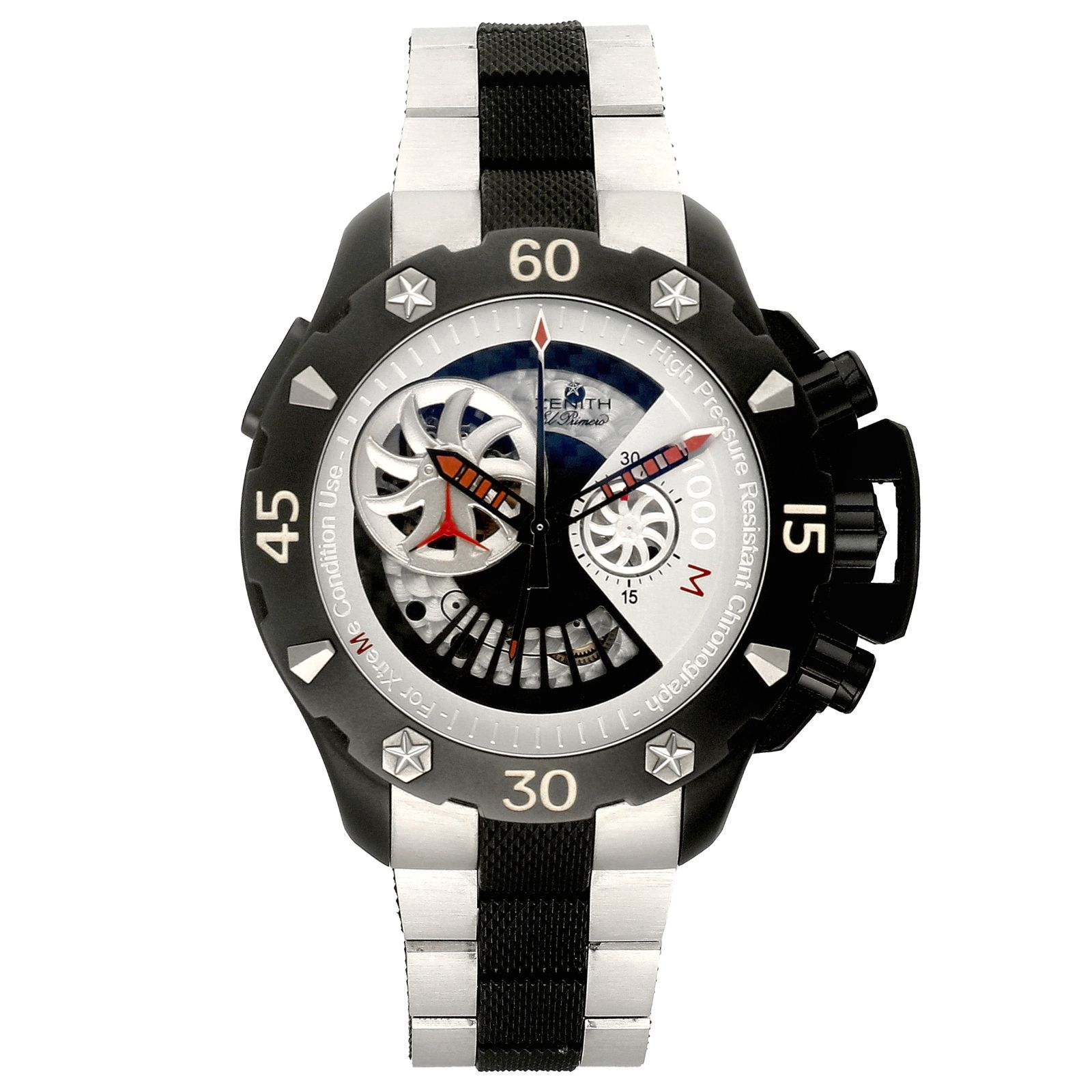 【未使用】ゼニス 時計 デファイ エクストリーム オープン 96.0525.4021/21.M525 チタン カーボン アルミ ベルト 自動 ...