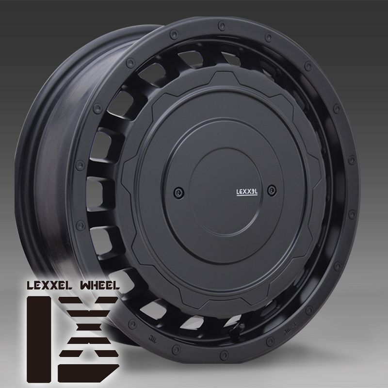レクセル ホイール 新品 アルミホイール SwaGGer old style スワッガー マットブラック/ブラックプレート 16インチ 16× ...