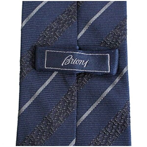 ☆ ブリオーニ シルク ネクタイ ストライプ 中古 Aランク Brioni