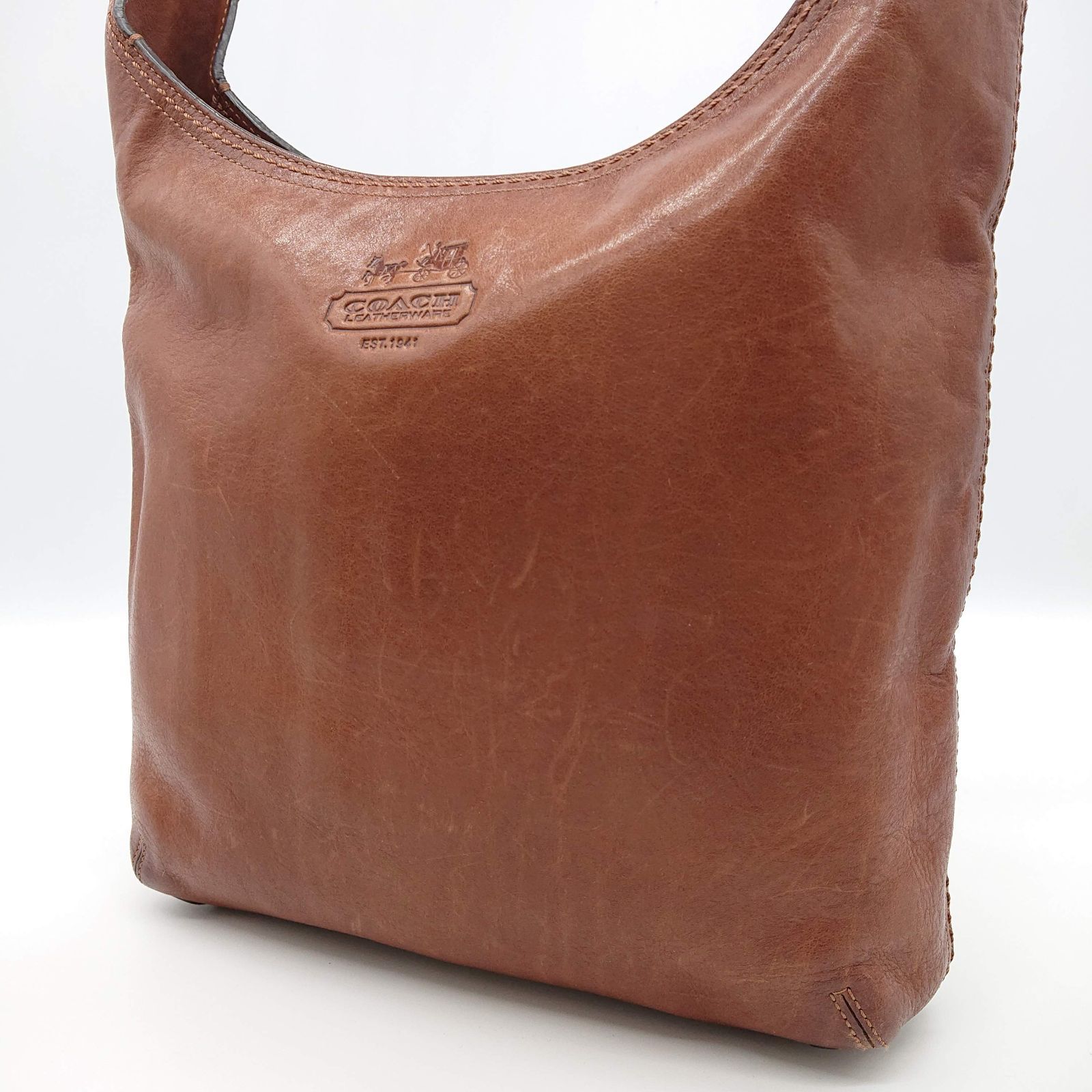 COACH コーチ ショルダーバッグ 12406 レザー ブラウン クロスボディバッグ ユニセックス - メルカリ