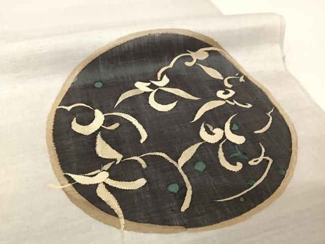 平和屋着物○太鼓柄袋帯 すくい織 流水文 正絹 逸品 未使用 DAAU5878ps