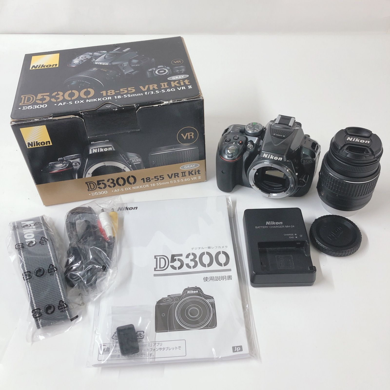 Nikon D5300 18-55 VRⅡ kit GRAY 動作OK バッテリー無し - メルカリ