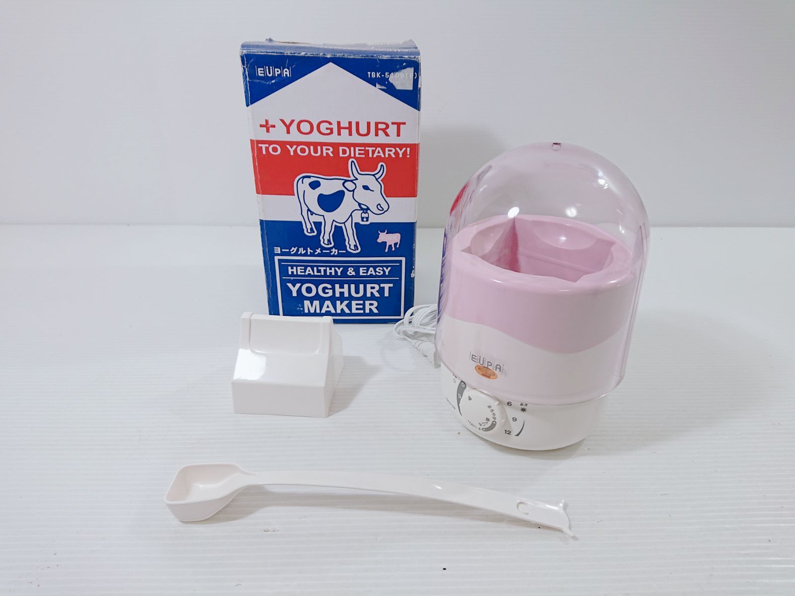EUPA ヨーグルトメーカー TSK-5109(P) 牛乳パックのまま簡単発酵 牛スプーン&牛乳パックキャップ付き - メルカリ