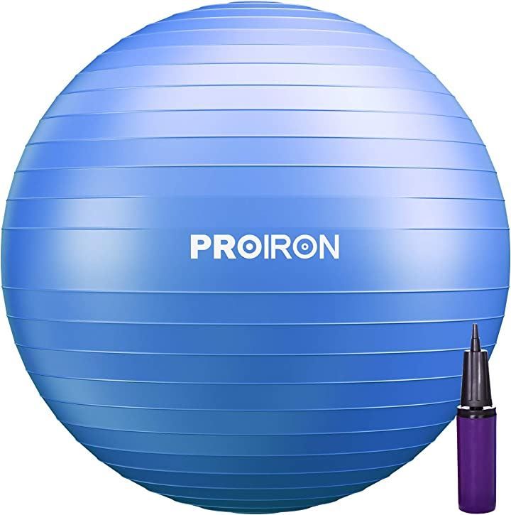 PROIRON バランスボール 65cm ハンドポンプ付き( ブルー, 65cm/M) - スピード発送 クイックスピード - メルカリ