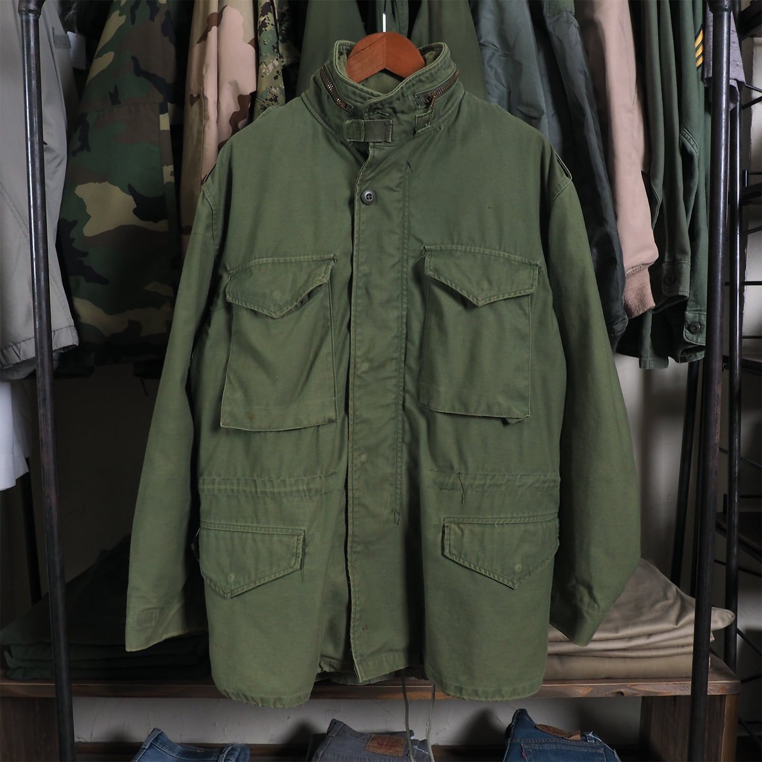 70s M65 M-65 ジャケット ミリタリー 3rd ブラス フィールドジャケット M ビンテージ - メルカリ
