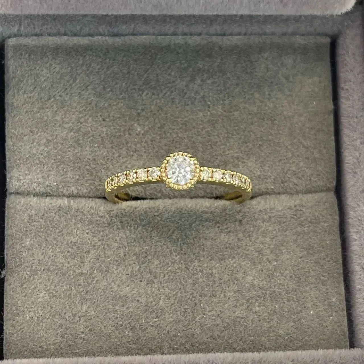 新品 K18YG 天然ダイヤモンドリング0.37ct 指輪 11号 人気 定番【R4552306170071】 - メルカリ