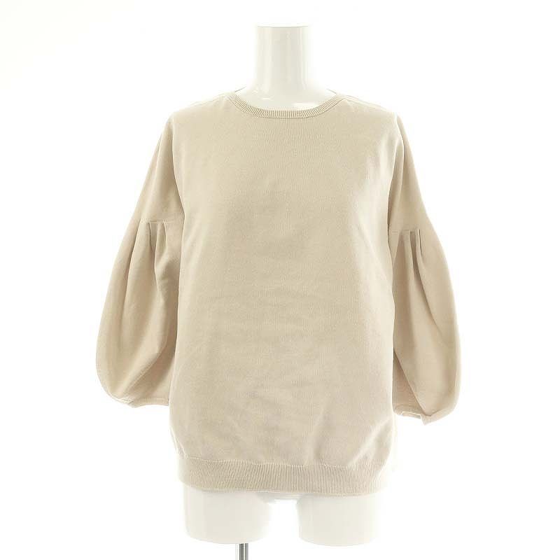 イエナ IENA 22SS コットンストレッチタックパフプルオーバーニット カットソー 七分袖 ライトベージュ /DO OS - メルカリ