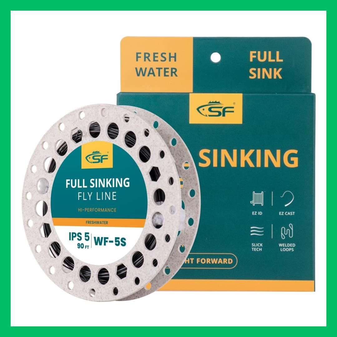 【特価品】ブラック_WF5 90FT(約27m) IPS5 SF フルシンキングチップ フライフィッシングライン ウェイトフォワードテーパー ...