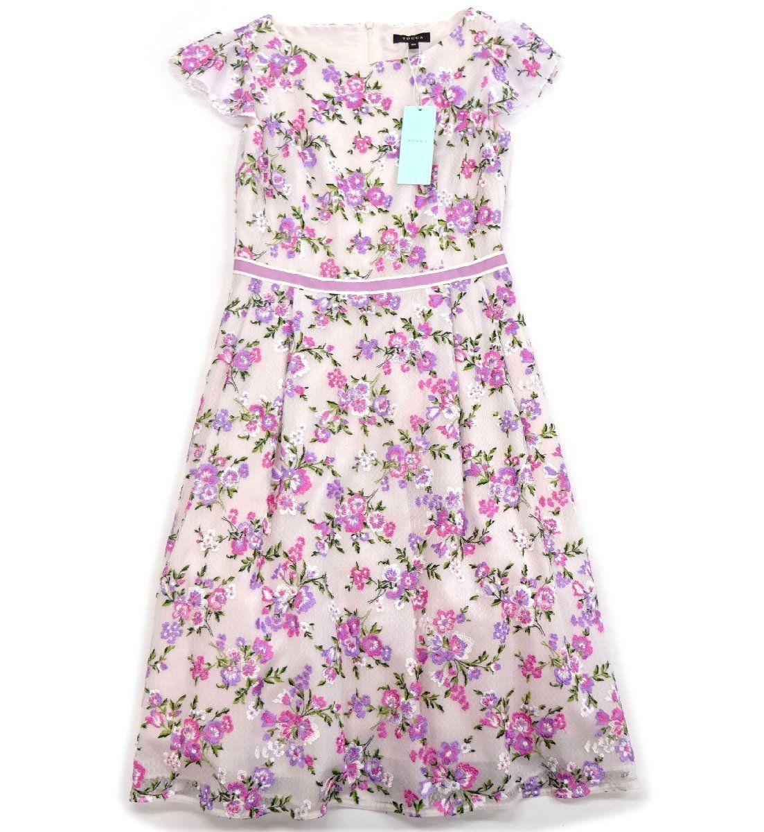 7.5万/サイズ00【未使用タグ付】TOCCA トッカ CINI フラワーワンピース ピンク/ホワイト 花柄 総刺繍 リバティ 日本製 オンワード樫山 ドレス 半袖 - メルカリ