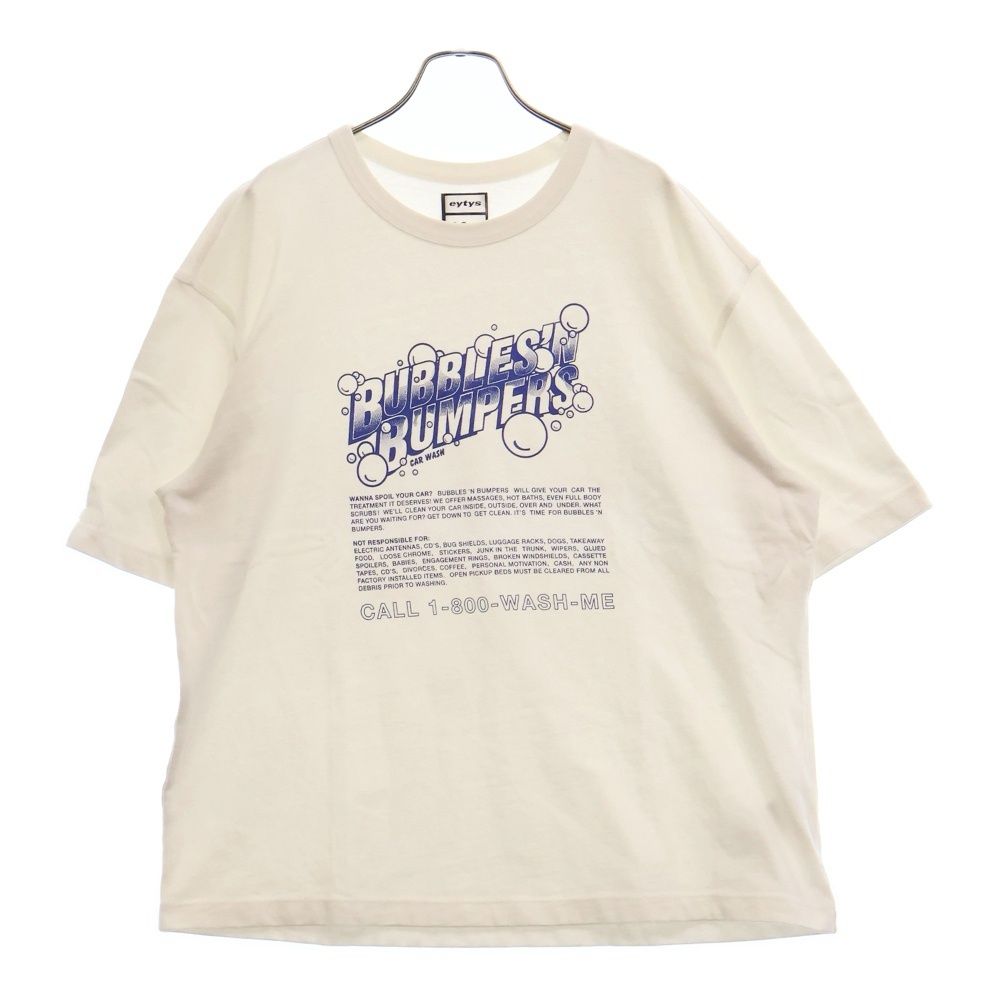 eytys (エイティーズ) ×H&M エイチアンドエム コットンブレンドTシャツ ホワイト/ブルー CA42271 - メルカリ