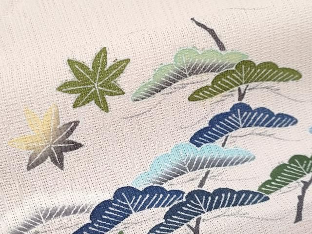 平和屋本店□極上 夏物 京友禅の人間国宝 上野為二 訪問着 紗 霞枝花文