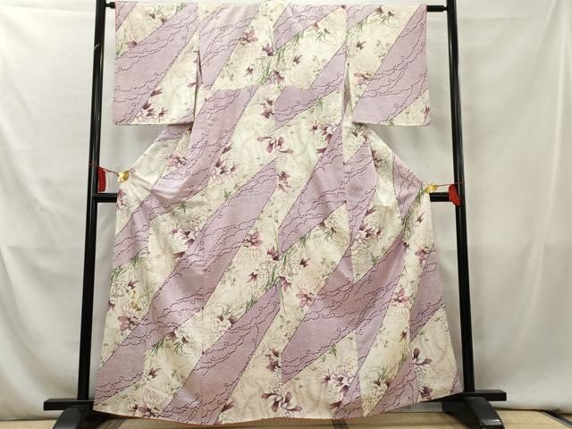 平和屋着物●上質な小紋　刺繍　抽象文様　金彩　ますいわ屋扱い　正絹　逸品　DAAR0312yyy 平和屋着物○上質な小紋 刺繍 抽象文様 金彩 ますいわ屋扱い 正絹