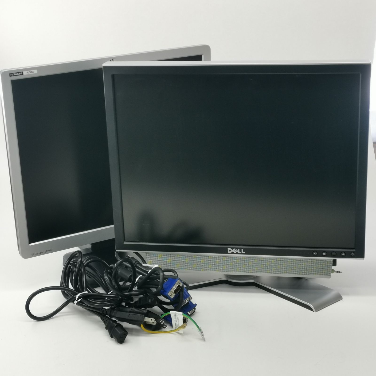 HP Compaq LE1911 19インチ DELL 2007FPb 20インチ スピーカー付き デスクトップ ディスプレイ 2台セット ...
