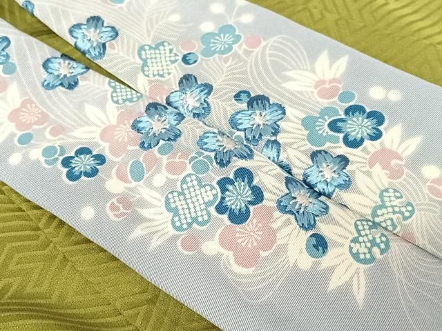 平和屋着物○長襦袢 無双仕立て 絞り 刺繍 草花文 半衿刺繍 正絹 逸品