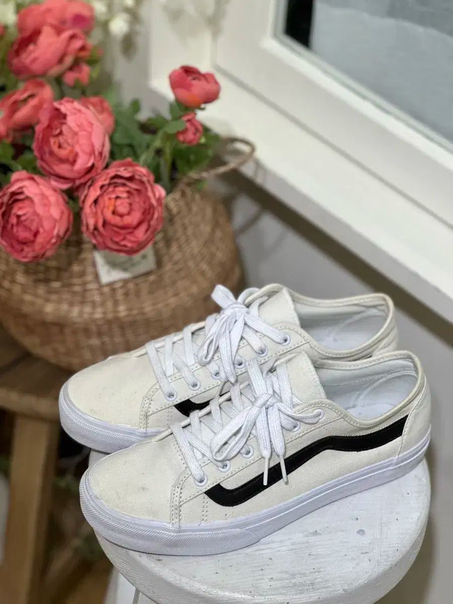 265 VANS VANS(バンズ) オールドスクール アイボリー スニーカーズ 靴 - メルカリ