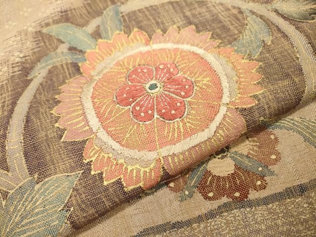 平和屋着物○中国三大刺繍 相良刺繍 訪問着 絞り 雲取り花