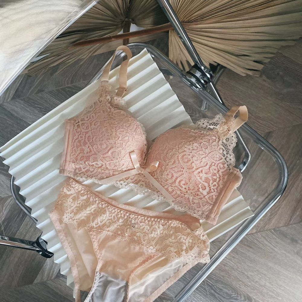 ☆ ピンク ☆ 34/75AB ☆ ブラ＆ショーツ 脇高 ノンワイヤー mmbr111d ブラジャー ショーツ セット ブラ & ショーツセット ブラショーツ ノンワイヤーブラ ブラシ ...