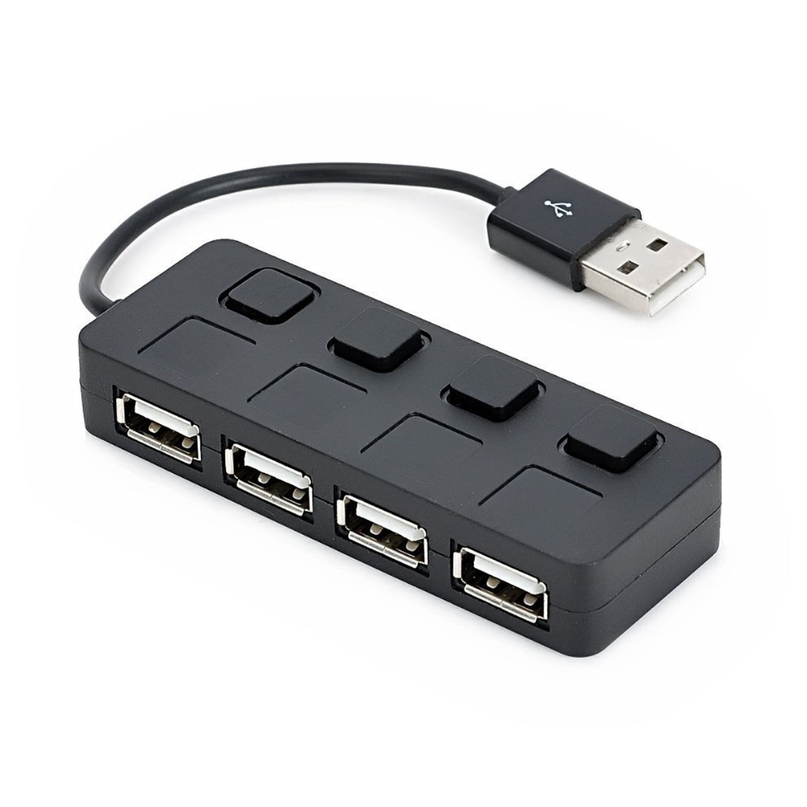 USB分配器にはボタンスイッチが付いており HUB 2.0 USB 4ポートハブ 4-in-1コンピューターエクステンションドック ...