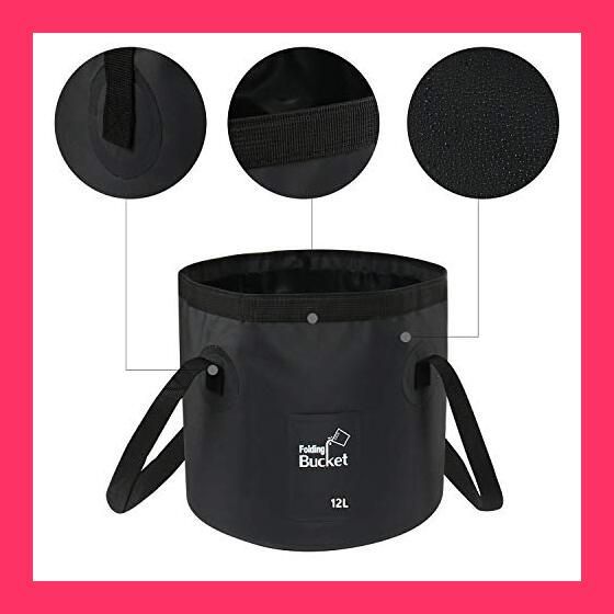 折りたたみ式 バケツ,Pranski 大容量 12L 20L バケツ 釣り用 生活用品 掃除 洗濯 旅行 アウトドア 車載 洗車 バケツ 多 ...