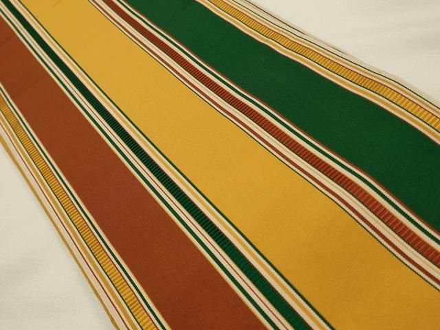 平和屋着物○男性 本場筑前博多織 両面 角帯 献上 証紙付き 正絹 逸品